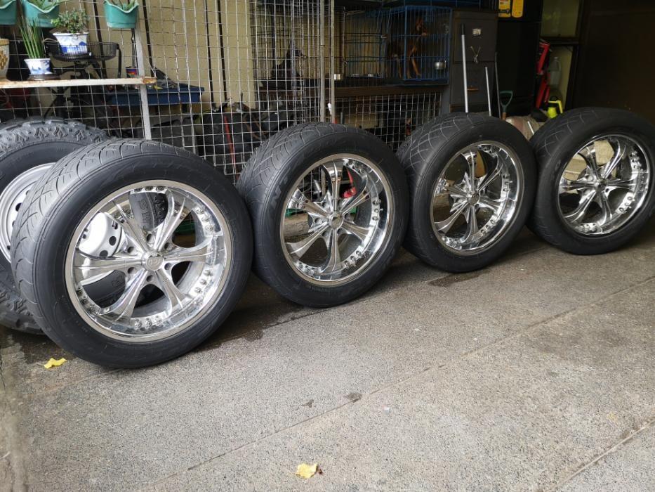 20 inch 6 holes PCD 139 VCT Scarface Chrome Mags with Nitto Tires ...