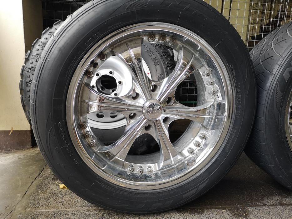 20 inch 6 holes PCD 139 VCT Scarface Chrome Mags with Nitto Tires ...