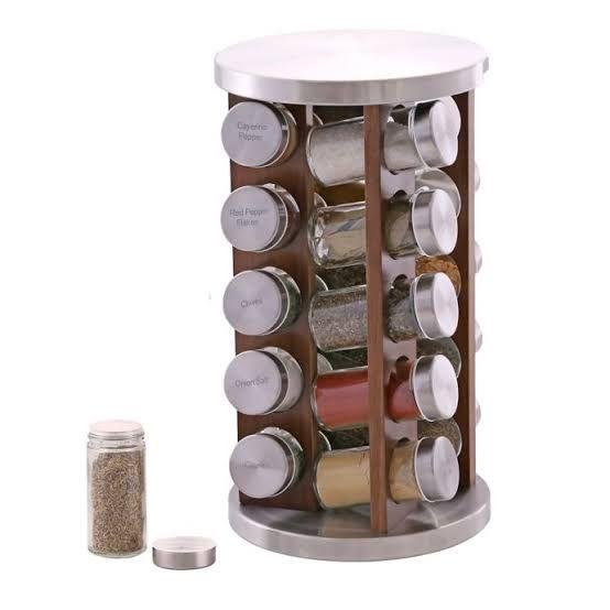 Rotating spice rack spices included, Furniture & Home Living, Home ...
