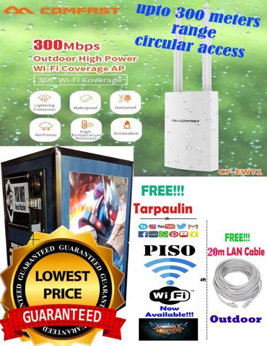 Piso Wifi upto 300meters with Outdoor and Waterproof Comfast Antenna ...