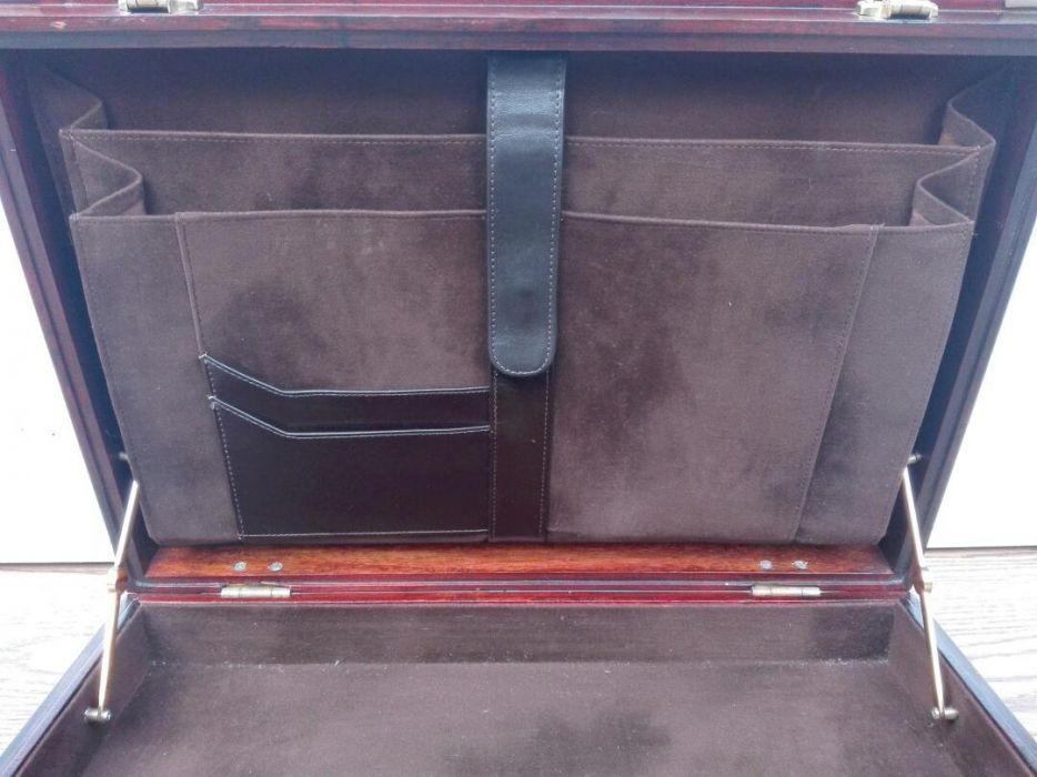 Vintage wooden Amiet attache case or briefcase bag display collection ...