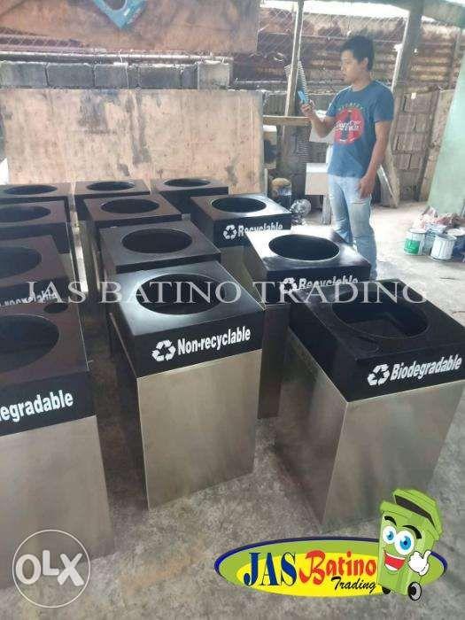 Stainless steel trash bin trash can waste segregation, Furniture & Home ...