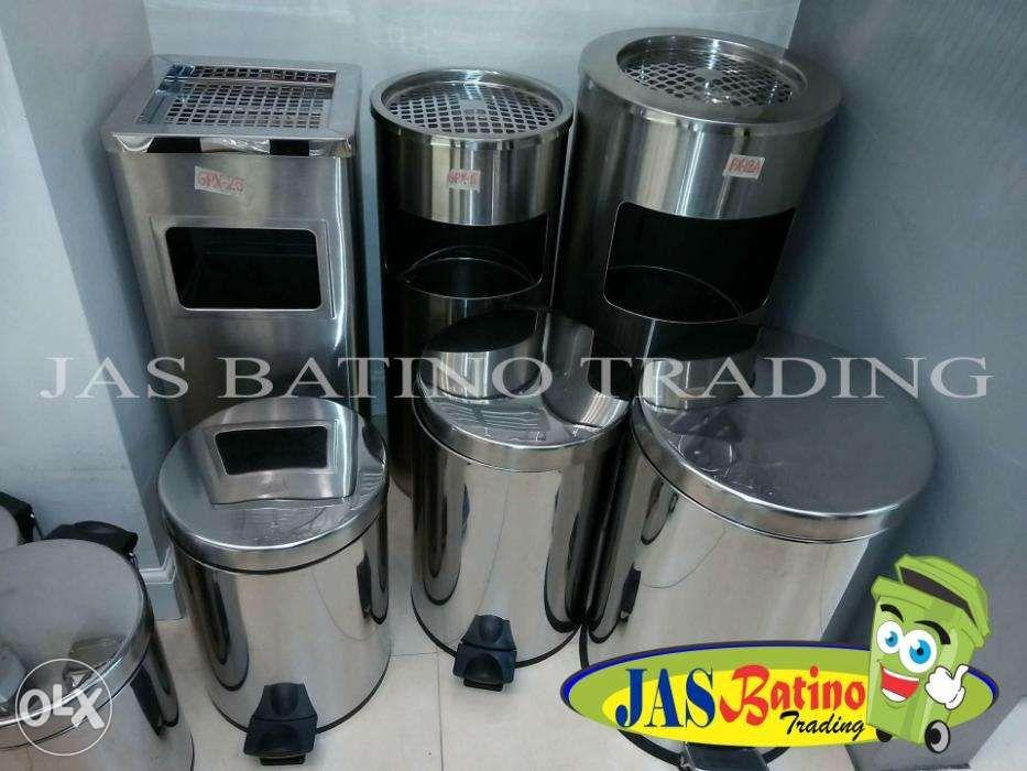 Stainless steel trash bin trash can waste segregation, Furniture & Home ...