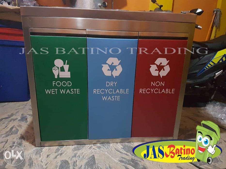 stainless steel trash bin trash can waste segregation, Furniture & Home ...
