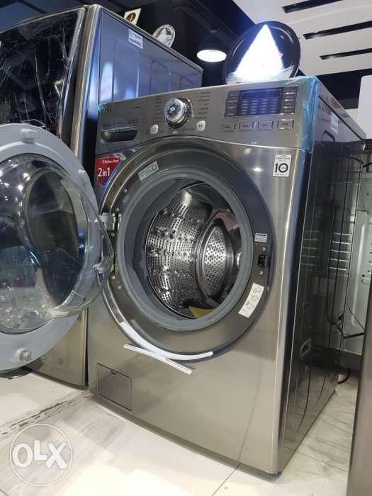 Lg washing 18kg 10kg f2718hvbv, TV & Home Appliances, Washing Machines ...