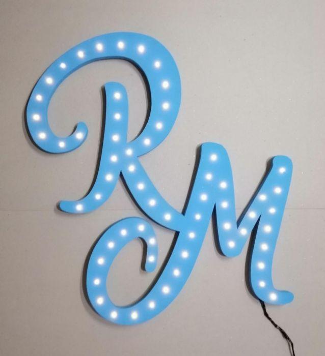 RM cursive styro letter with led lights, Hobbies & Toys, Books ...