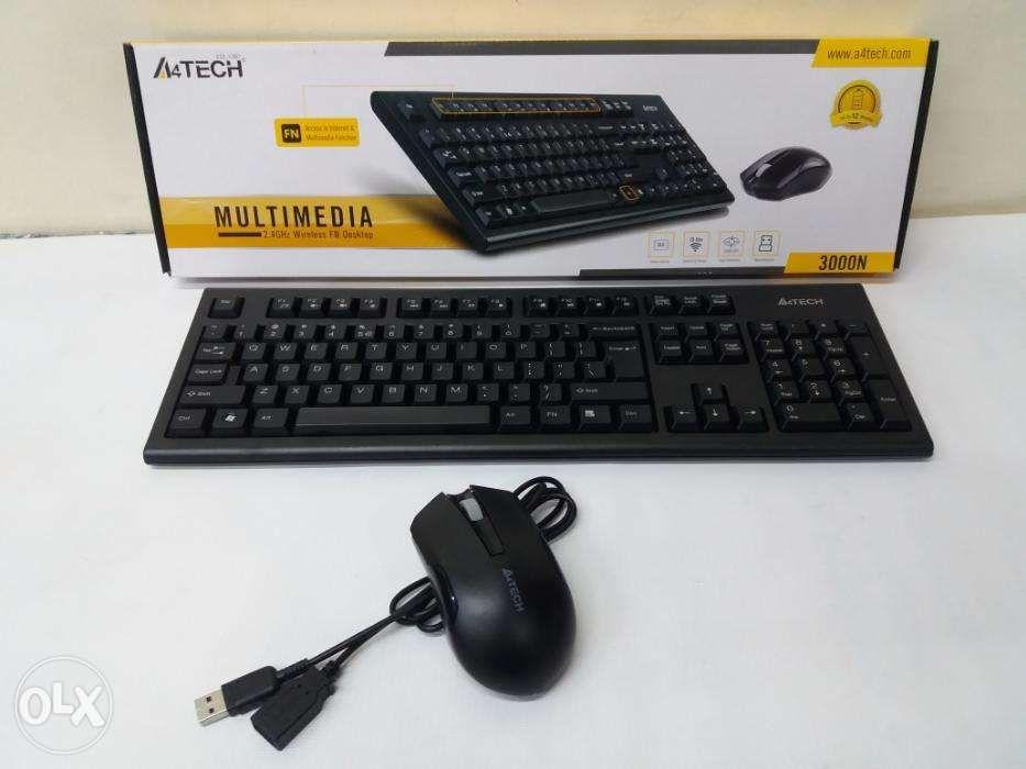 A4TECH 3000N Combo Wireless USB Keyboard and Mouse, Computers & Tech ...