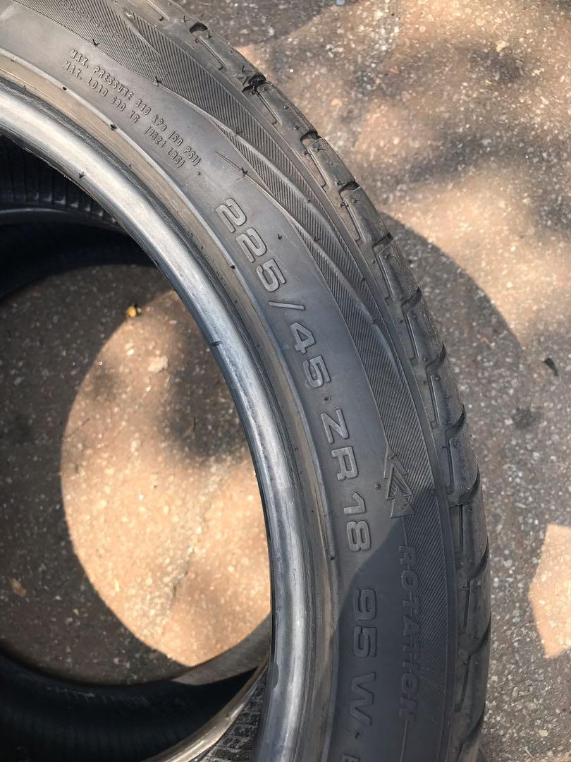 225 45 18 tayar tyre achilles, Auto Accessories on Carousell