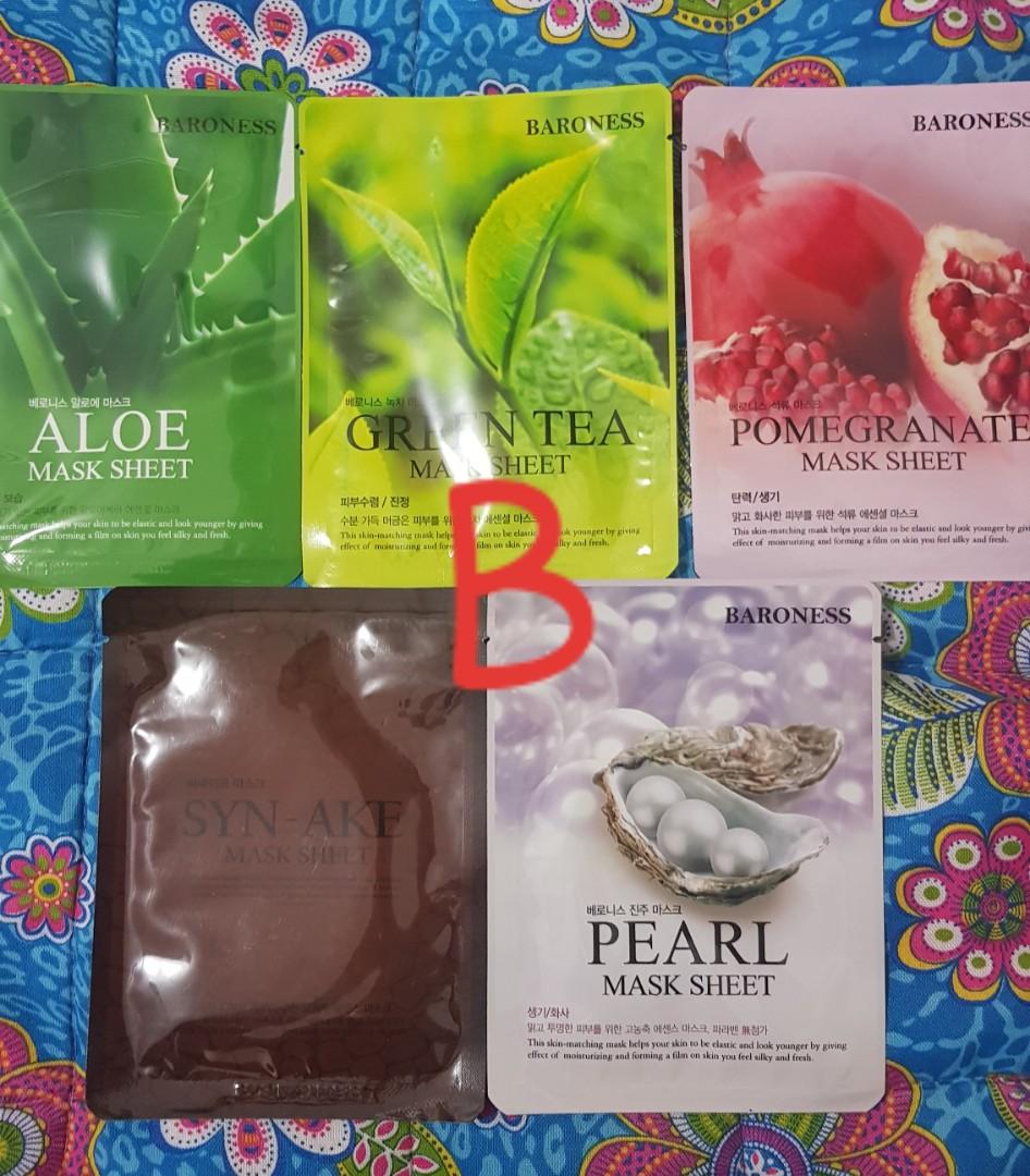 5 packs Korean Face Masks, Beauty & Personal Care, Face, Face Care on ...