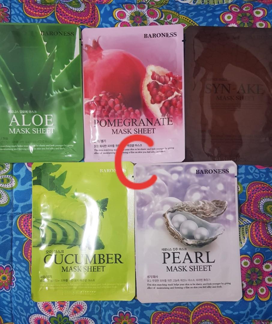 5 packs Korean Face Masks, Beauty & Personal Care, Face, Face Care on ...