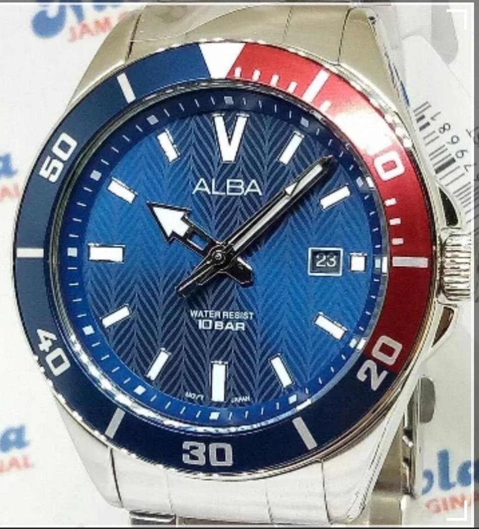 Alba Seiko "Pepsi" 100m Dive Quartz Watch Comes With Free Nato Strap ...