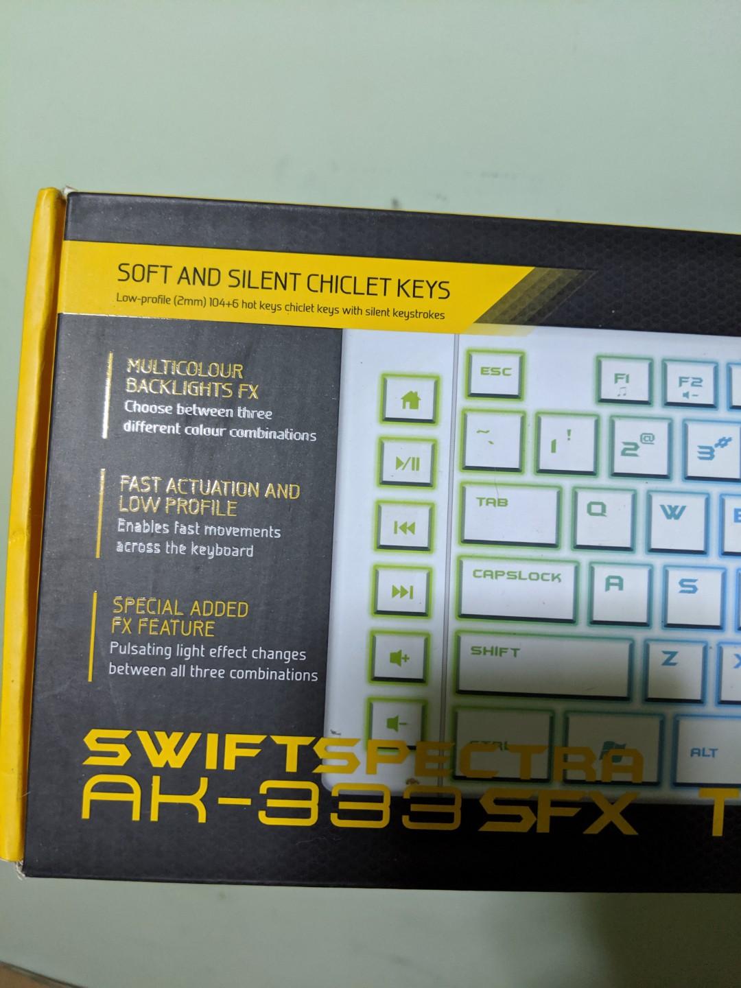 Armaggeddon Swiftspectra AK333 SFX keyboard, Computers & Tech, Parts ...