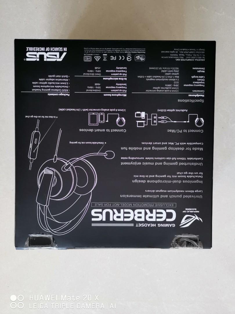 ASUS ROG Gaming headset CERBERUS, Computers & Tech, Parts & Accessories ...