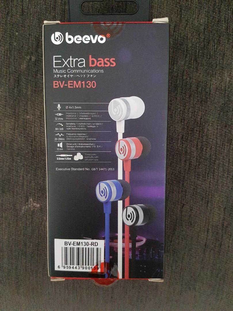 Beevo Extra Bass Music Communication. (Earpiece), Audio, Earphones on ...