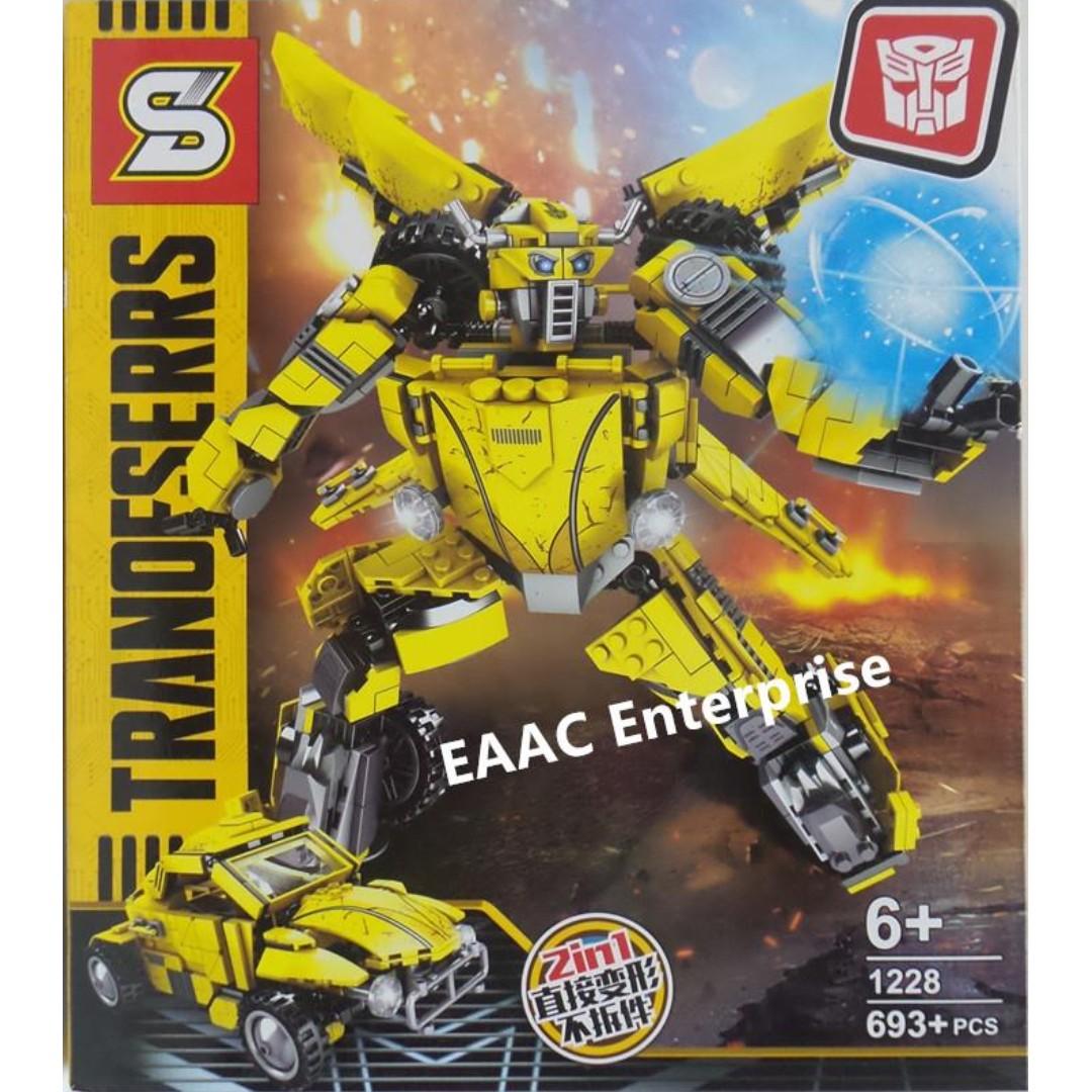 Big Transformer Bumblebee Tobot Vehicle Building Block Bricks Lego 693 ...