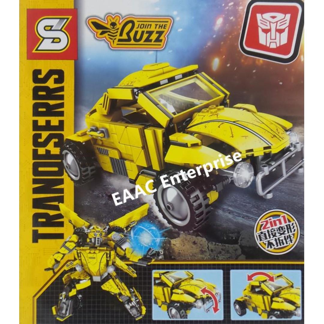 Big Transformer Bumblebee Tobot Vehicle Building Block Bricks Lego 693 ...