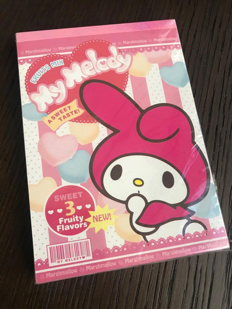 BN Sanrio authentic my melody marshmallow note book, Hobbies & Toys ...