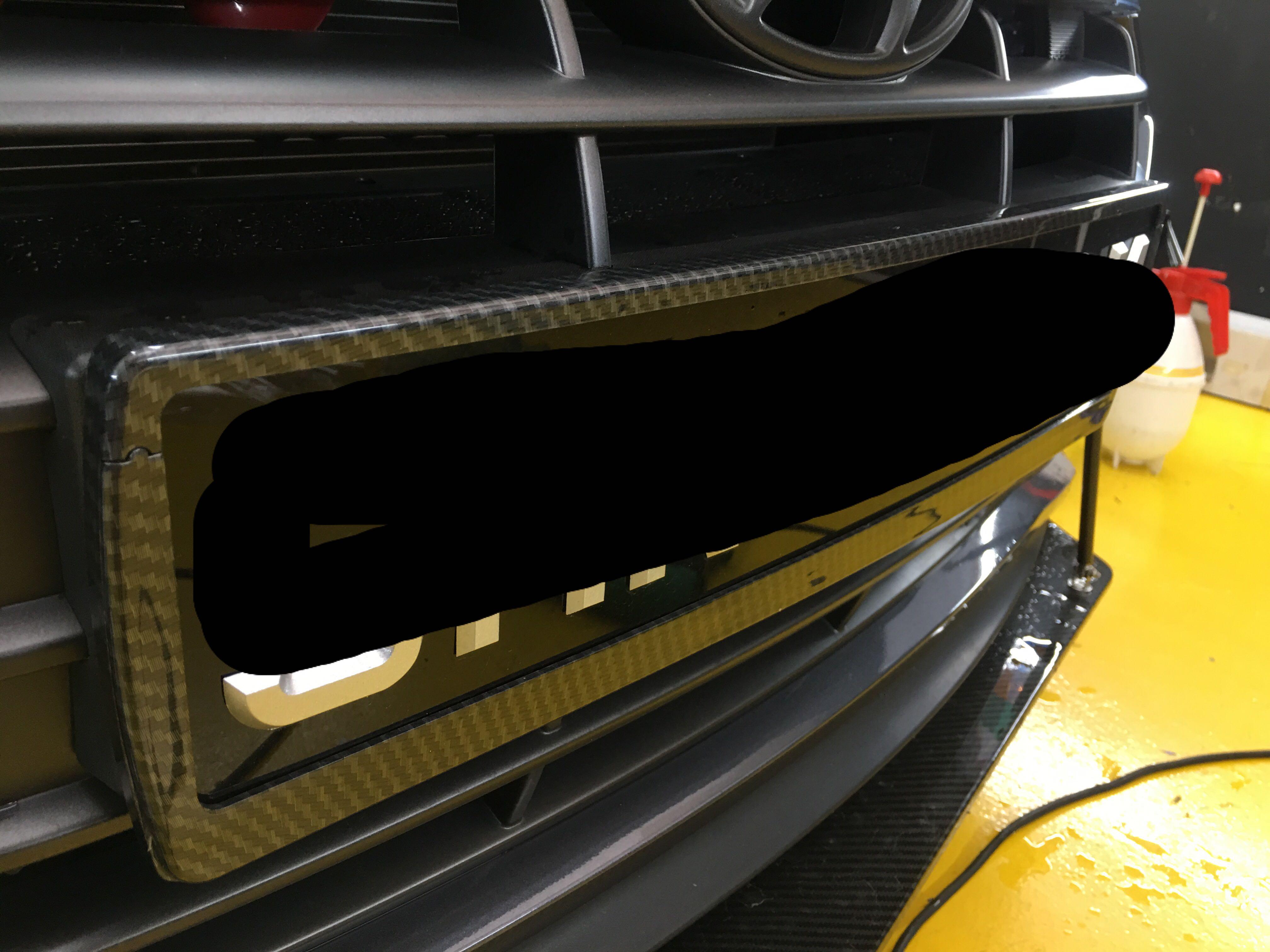 Carbon print number plate casing / carbon carplate holder, Car ...