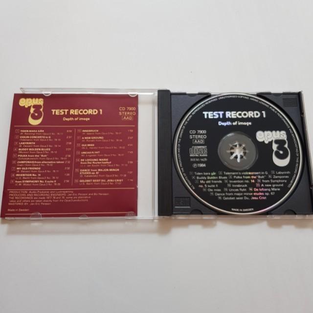 CD Opus3 Test Record 1 - Depth of Image, Hobbies & Toys, Music & Media ...