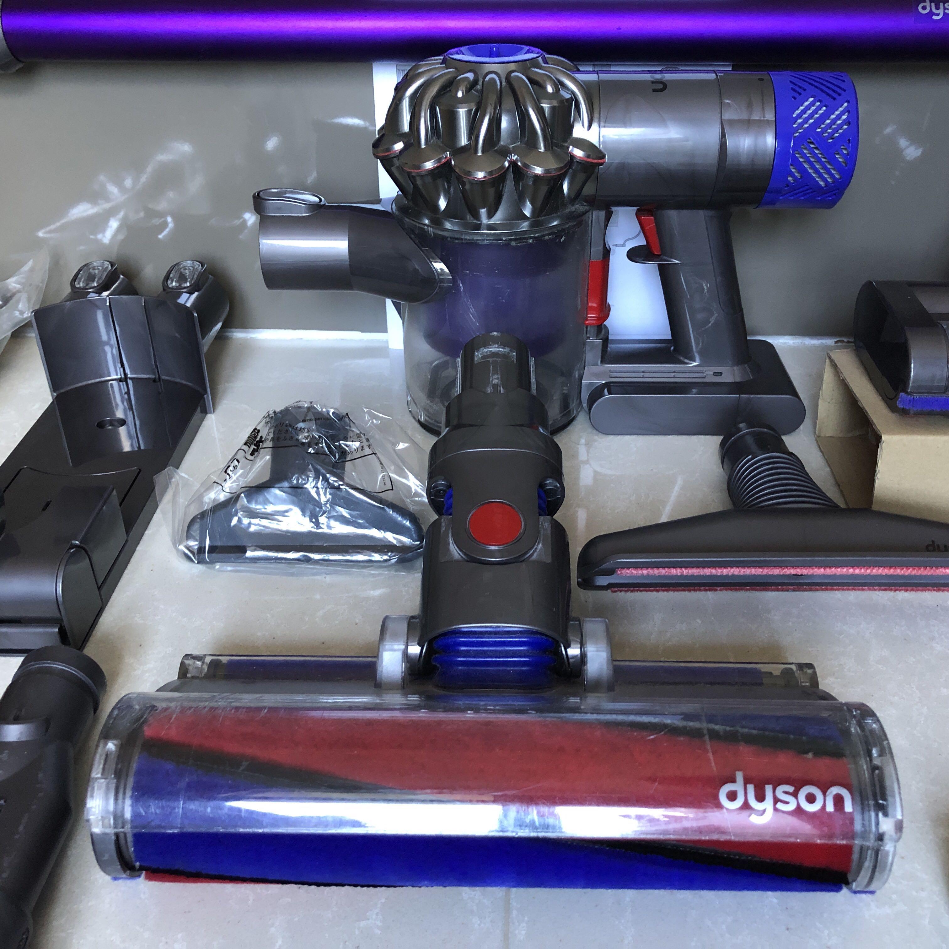 Complete Set Dyson V6 Fluffy Motorhead Vacuum Cleaner, TV & Home ...