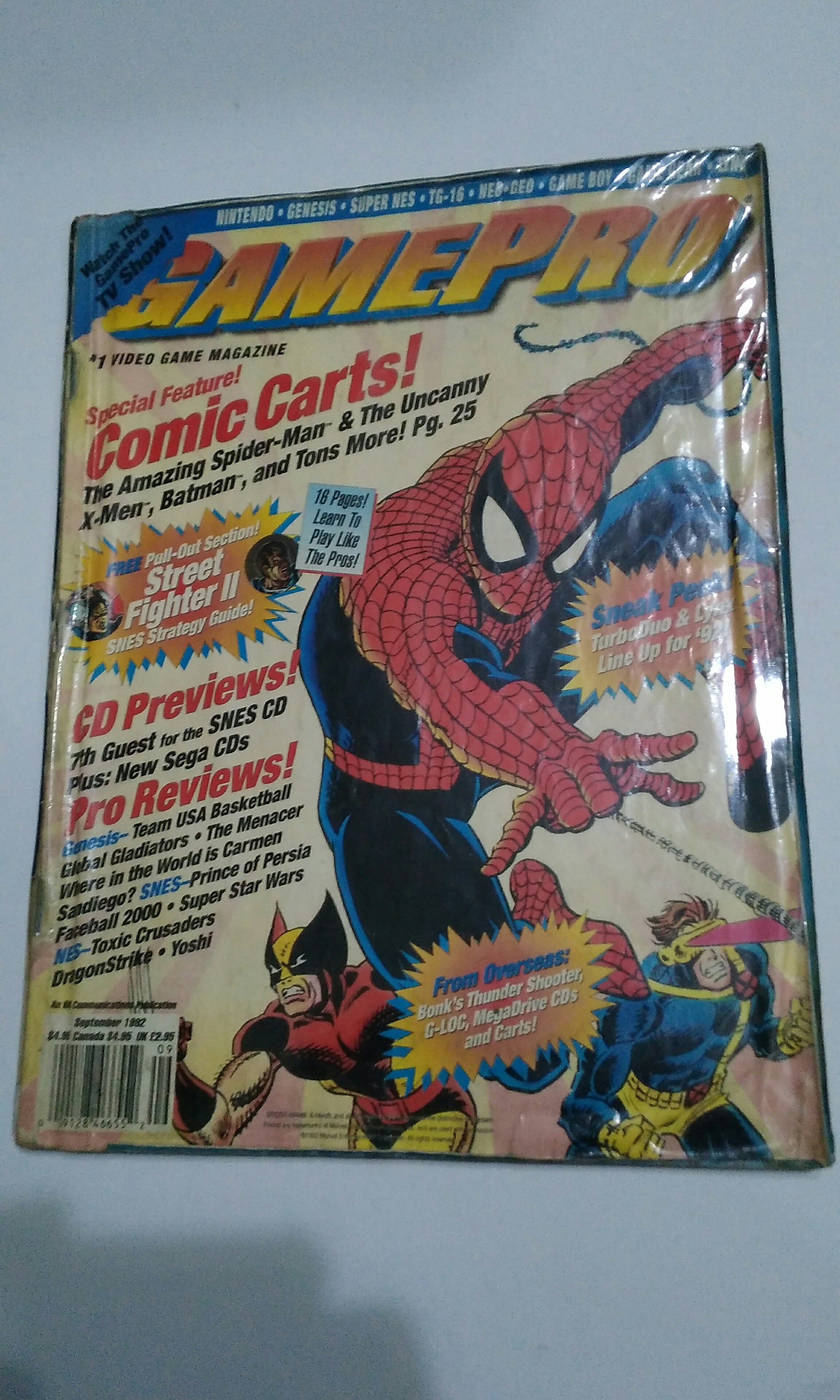 Gamepro Marvel Spiderman September 1992, Hobbies & Toys, Books ...