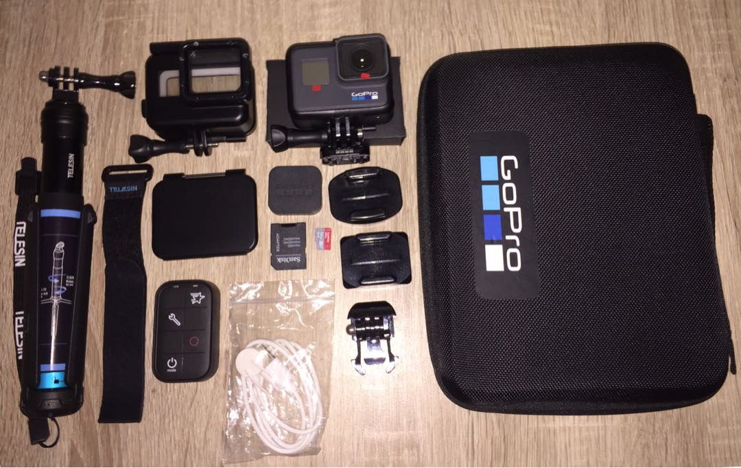 Go Pro Hero 6 Black with Accessories, Photography, Photography ...