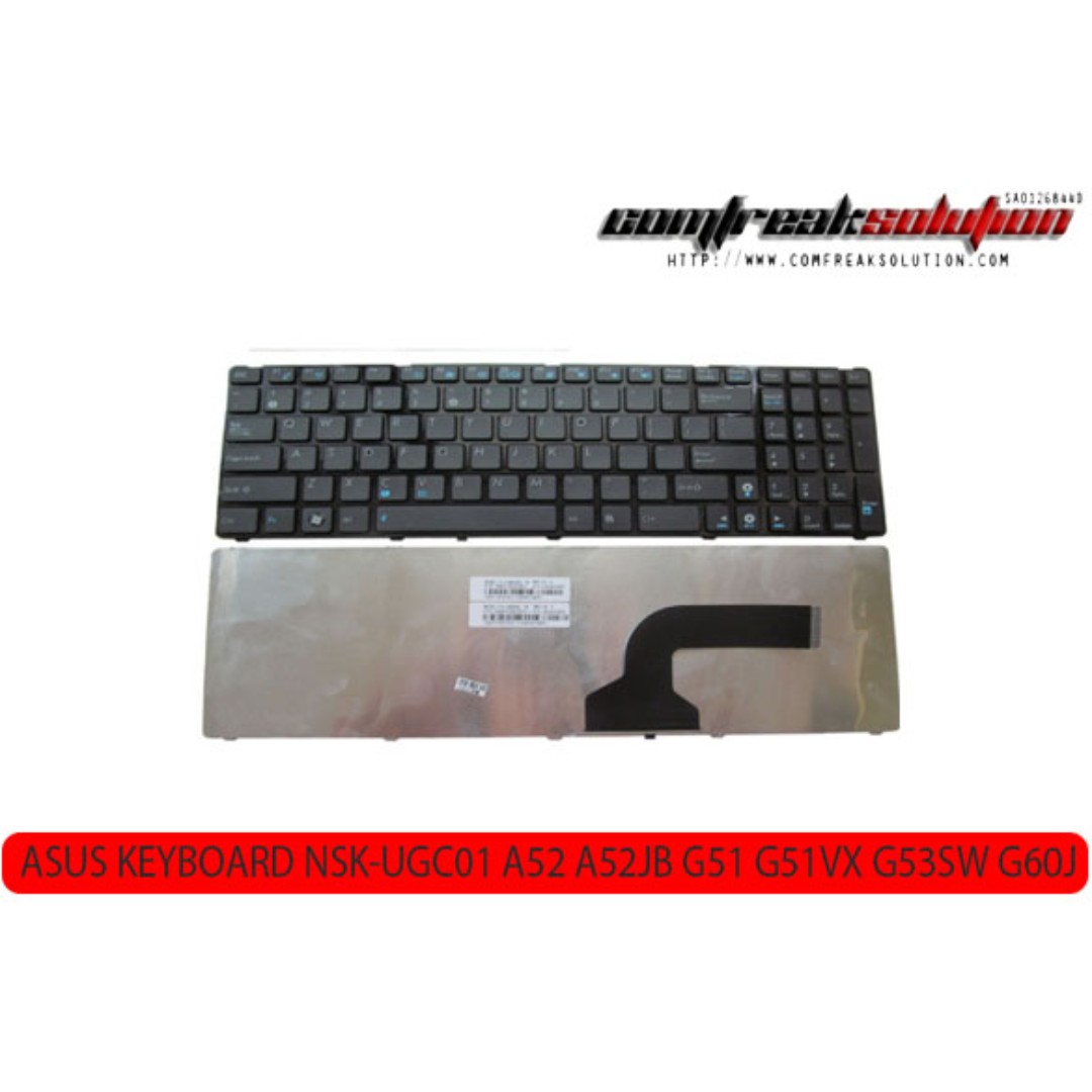 LIMITED SALES ASUS KEYBOARD NSK-UGC01 A52 A52JB G51 G51VX G53SW G60J ...