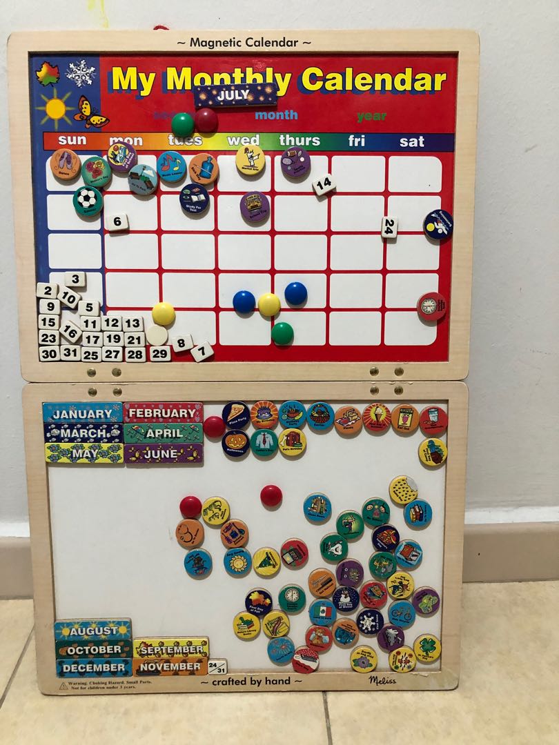 Magnetic Calendar, Hobbies & Toys, Toys & Games on Carousell