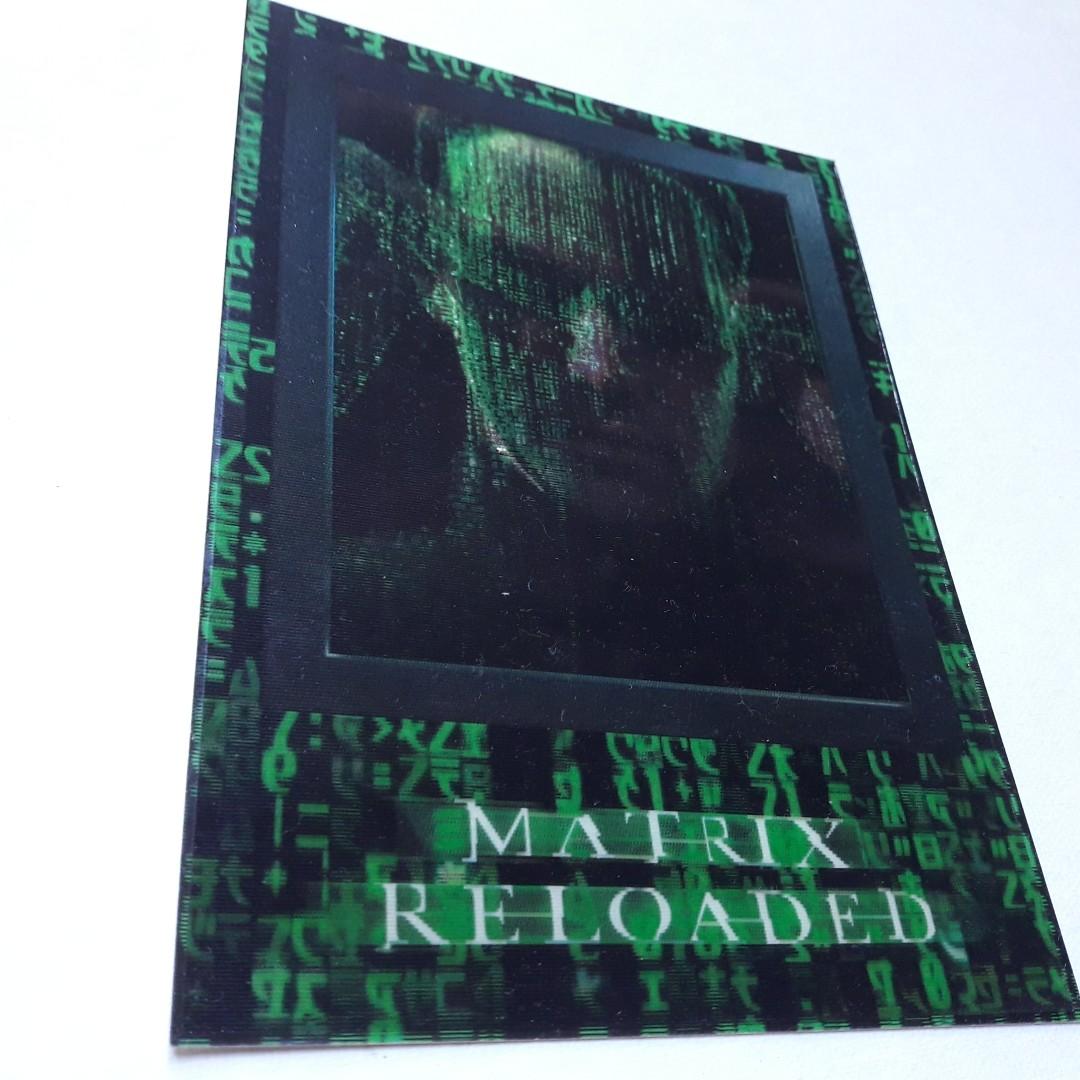 Matrix Reloaded postcard lenticular tilt card neo Keanu Reeves film ...
