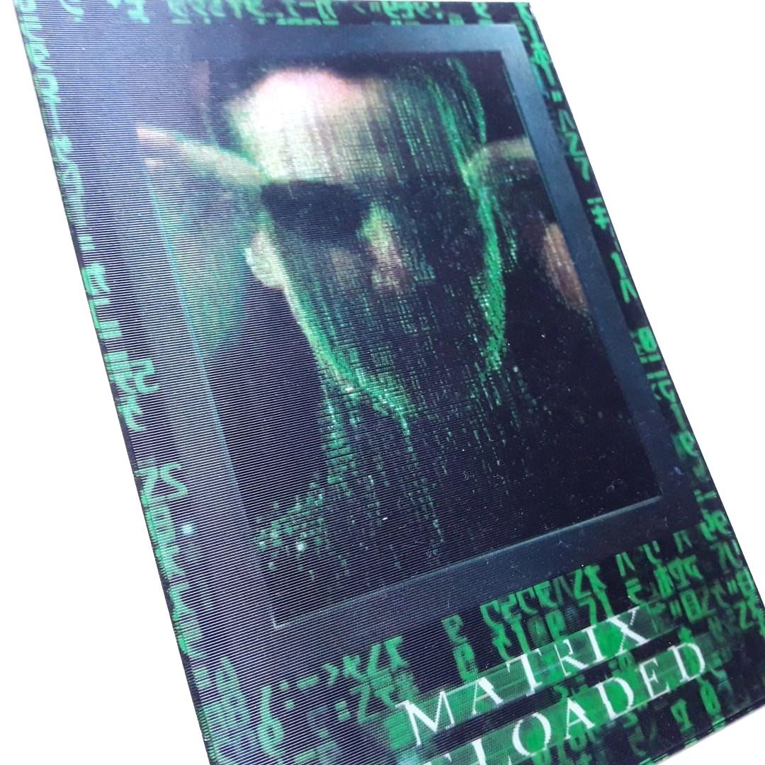 Matrix Reloaded postcard lenticular tilt card neo Keanu Reeves film ...