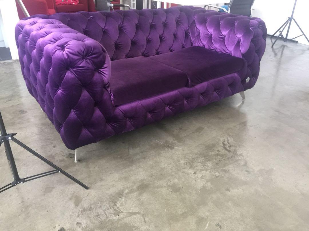Purple Velvet Sofa Uk | Baci Living Room