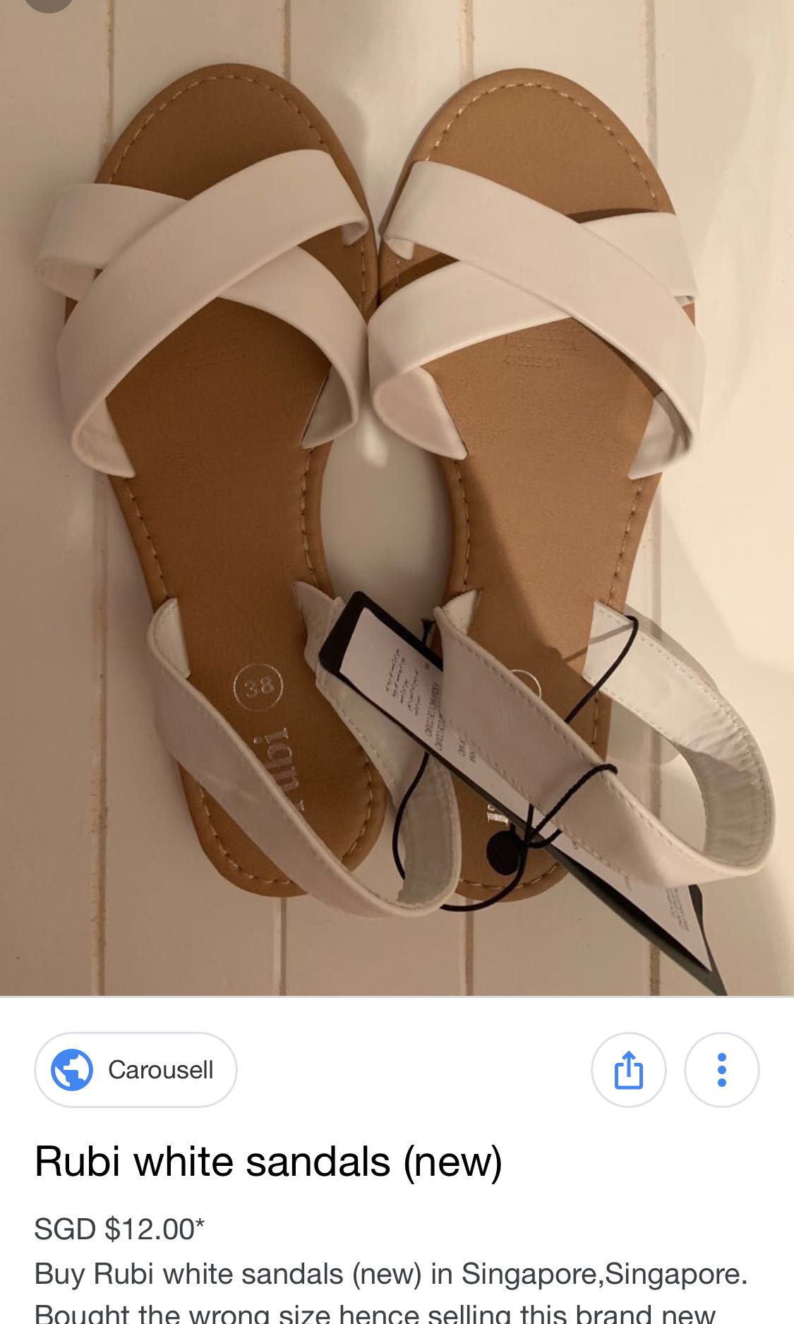 rubi white sandal, Women's Fashion, Footwear, Sandals on Carousell