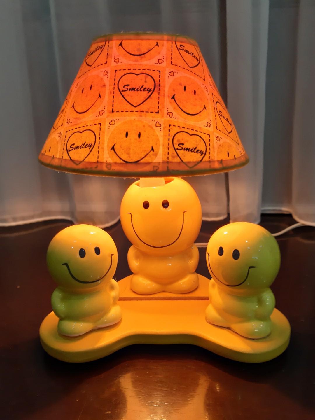 Smiley Face Table Lamp, Furniture & Home Living, Lighting & Fans ...