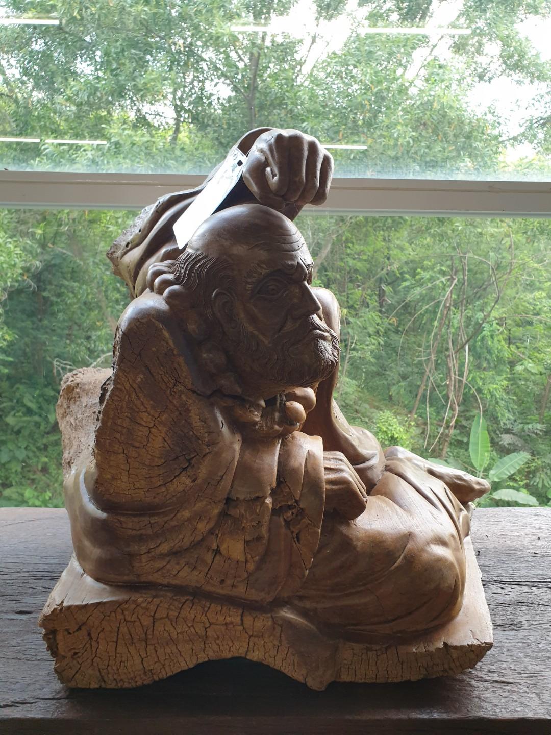 Teak Wood Old Man, Furniture & Home Living, Home Decor, Vases ...