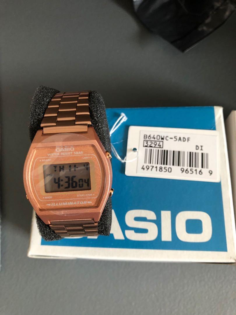 Brand New Auth Casio Ladies Rose Gold Classic Alarm Chrono Watch ...