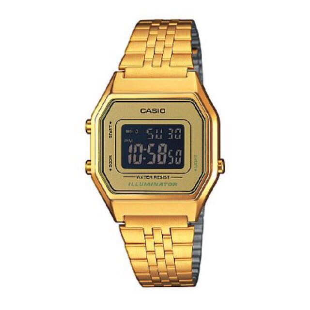 Casio Vintage LA-680WGA-9B / LA680 Gold, Women's Fashion, Watches ...