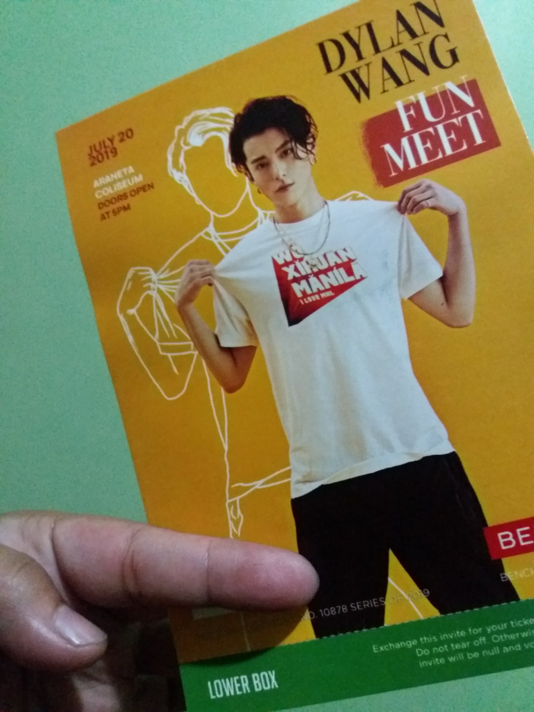 Dylan Wang in Manila Lower Box invite, Tickets & Vouchers, Event ...