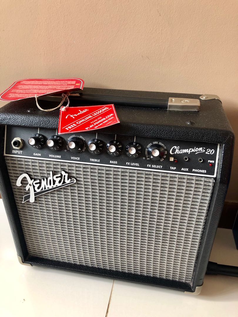 Fender champion 20 electric guitar amplifier, Hobbies & Toys, Music ...