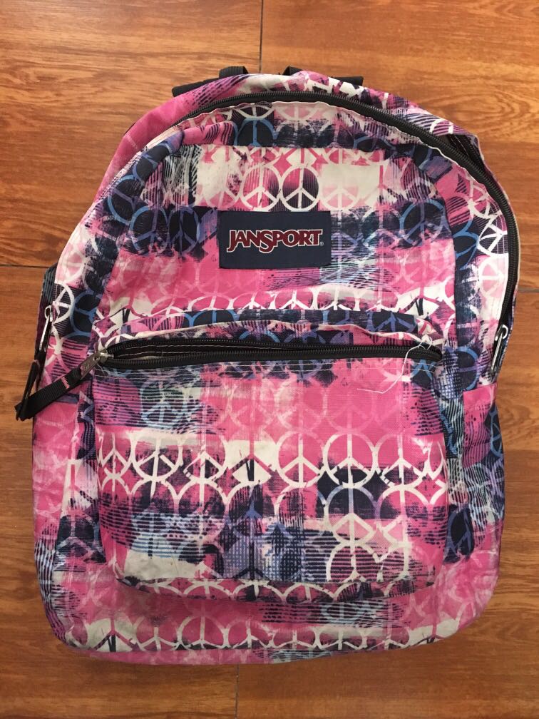 Jansport peace sign logo, Women's Fashion, Bags & Wallets, Backpacks on ...