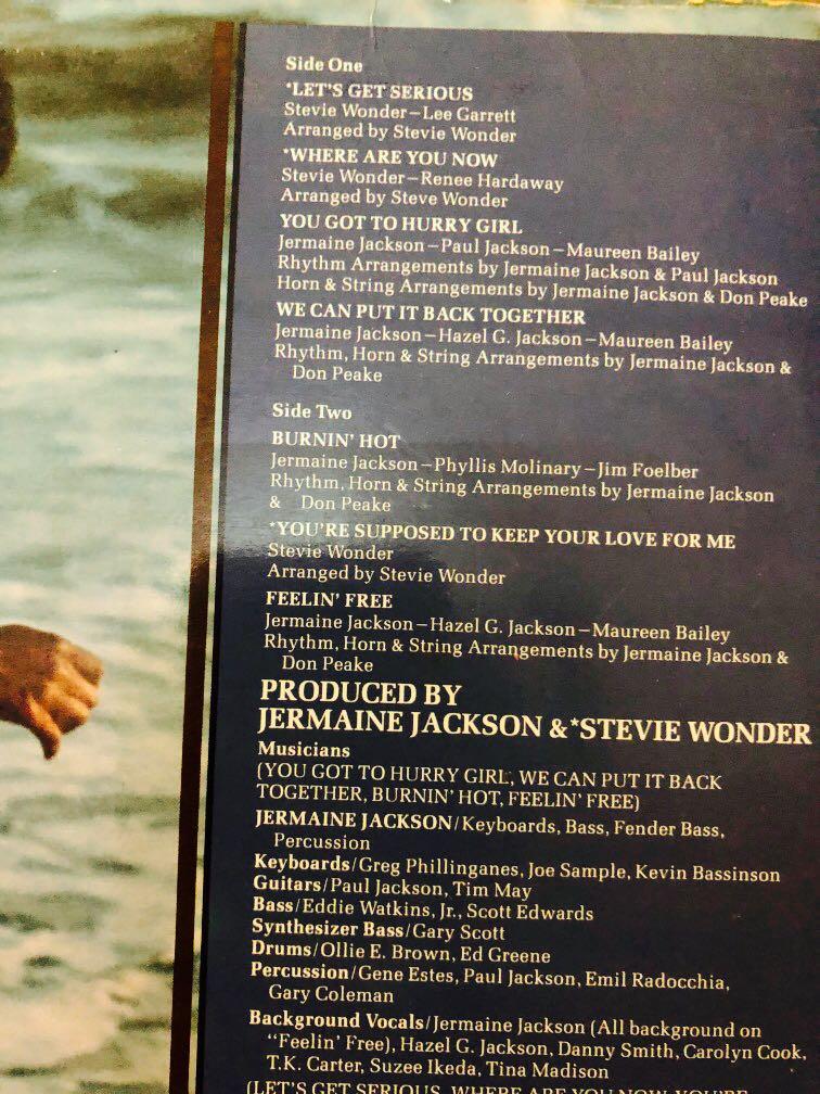 Jermaine Jackson - Let’s Get Serious (1980 Vinyl Record), Hobbies ...