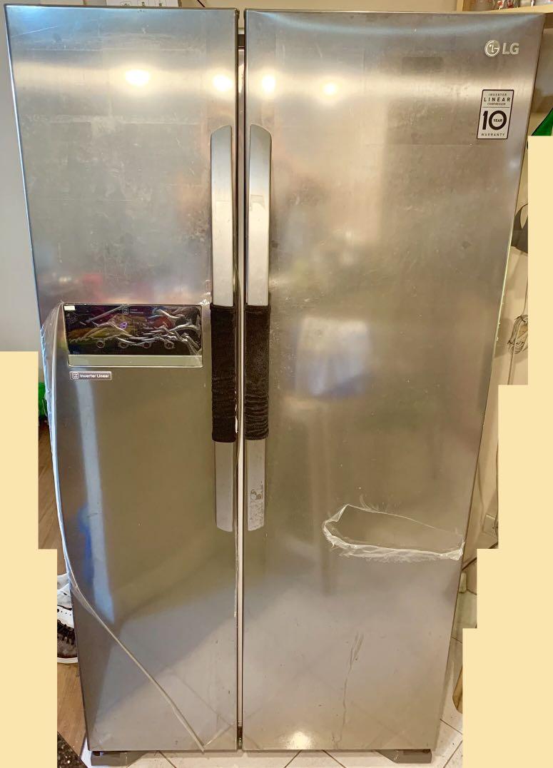 LG linear inverter compressor Side by side refrigerator, TV & Home ...