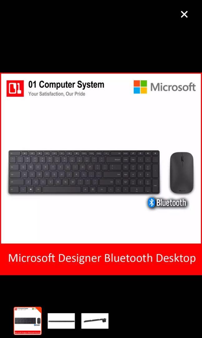 Microsoft Bluetooth Designer Keyboard Set, Computers & Tech, Parts & Accessories, Computer ...