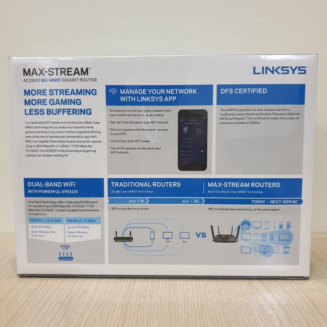 [NEW] Linksys AC2600 MU-MIMO Gigabit Router, Computers & Tech, Parts ...