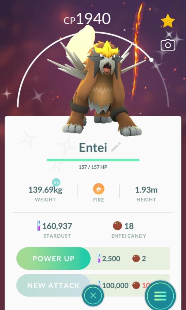Pokemon Go Shiny Entei, Video Gaming, Gaming Accessories, Game Gift ...