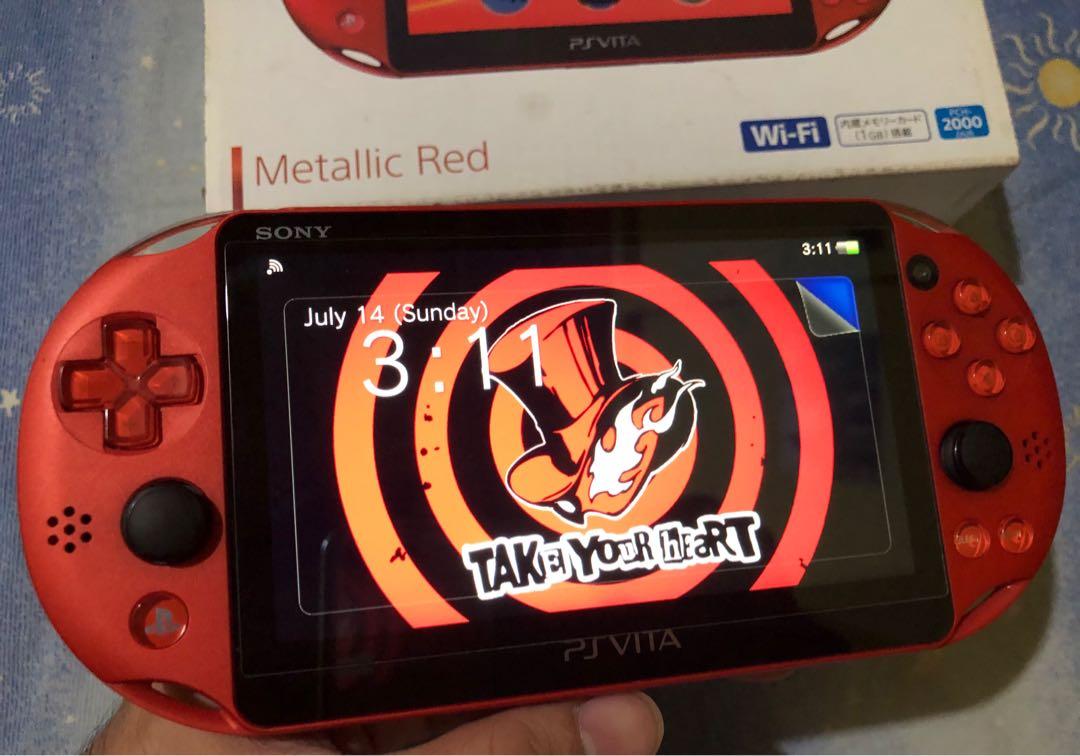 Ps vita slim metallic red (japan exclusive color), Video Gaming, Video Game Consoles, Others on ...