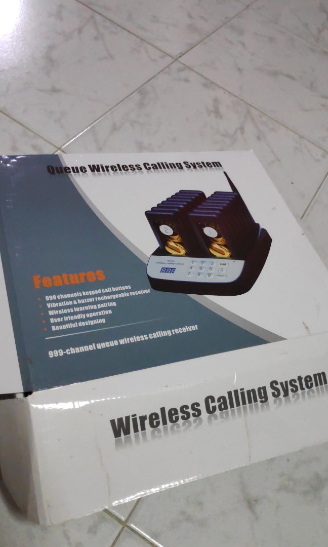 Queue wireless calling system 999 channel vibration buzzer rechargeable ...
