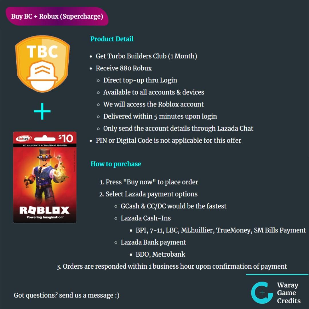 880 Robux + TBC Roblox Bundle, Video Gaming, Video Games, PlayStation ...