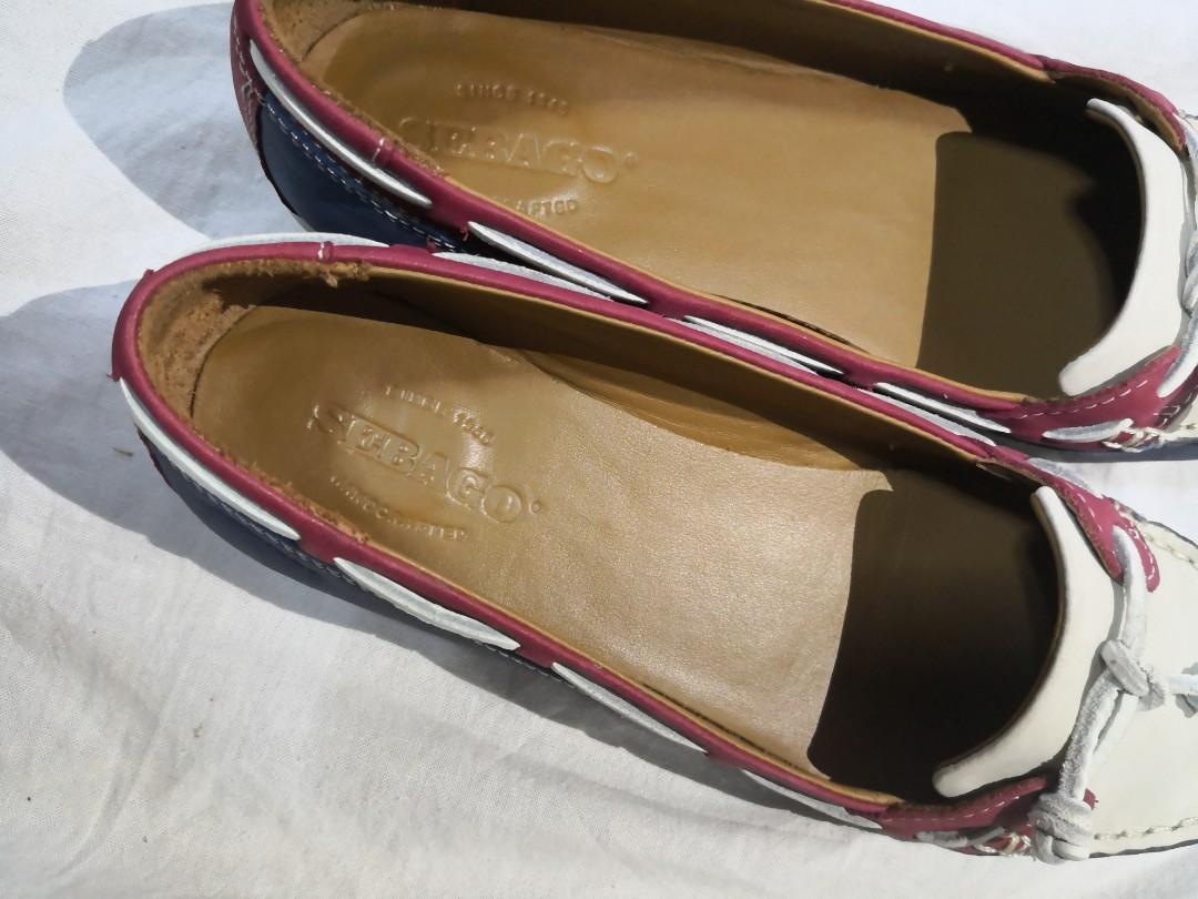 Sebago Red and White Classic Boat Shoes, Women's Fashion, Footwear ...
