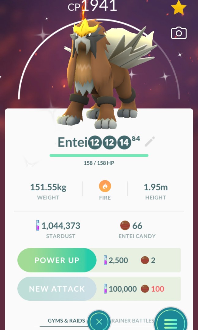 Shiny Entei (look for Free trade with shiny Raikou), Video Gaming ...