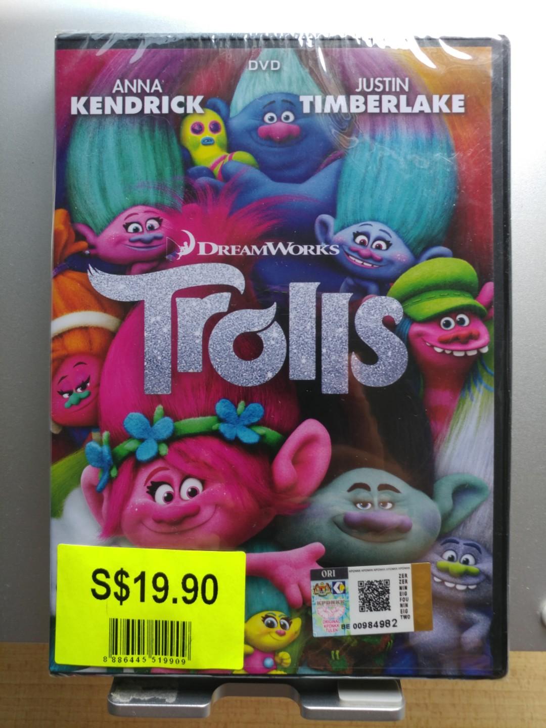 Trolls DVD, Hobbies & Toys, Music & Media, CDs & DVDs on Carousell